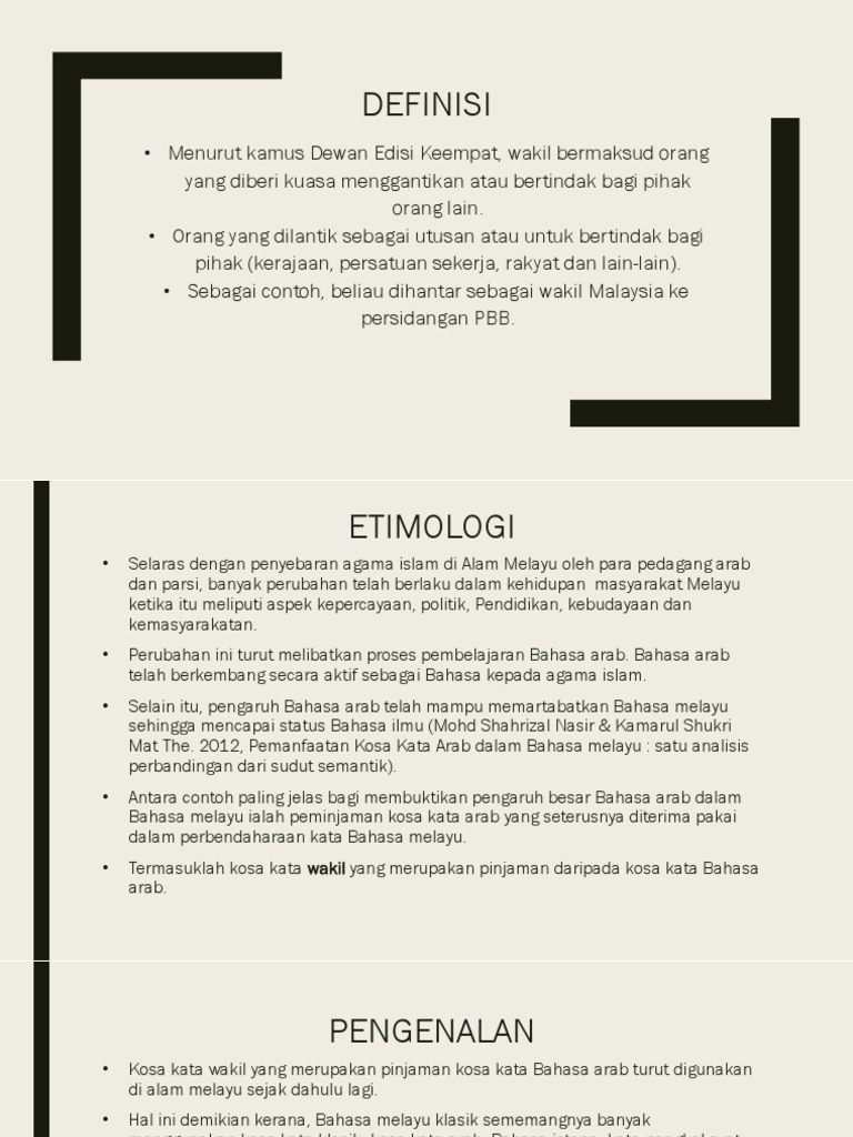 Maksud Etimologi Dalam Bahasa Melayu