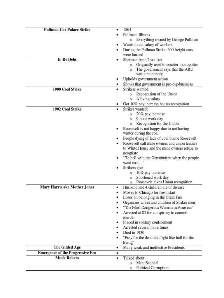 Hist 1302 Notes | PDF | Theodore Roosevelt | William Howard Taft