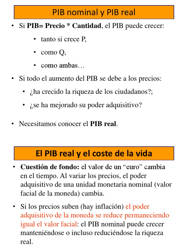 PIB Nominal y PIB Real | PDF | Índice de precios al consumidor | Producto Interno Bruto