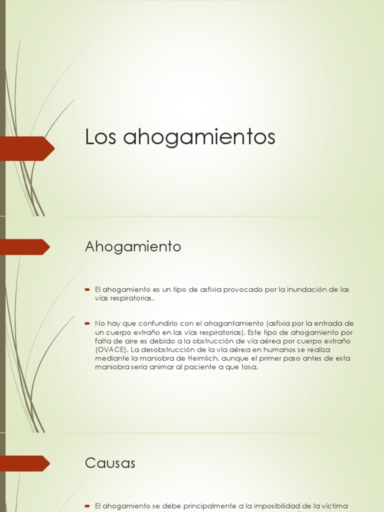 Los Ahogamientos | PDF | Pulmón | Medicina CLINICA