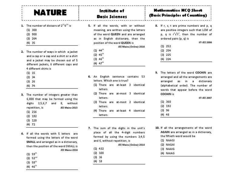 Nature: Institute of Basic Sciences | PDF | Discrete Mathematics | Number Theory