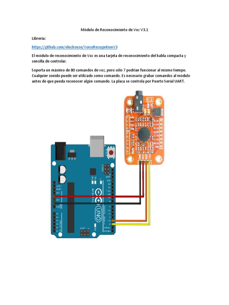 Módulo de Reconocimiento de Voz V3.1 | PDF | Arduino | Tecnología digital
