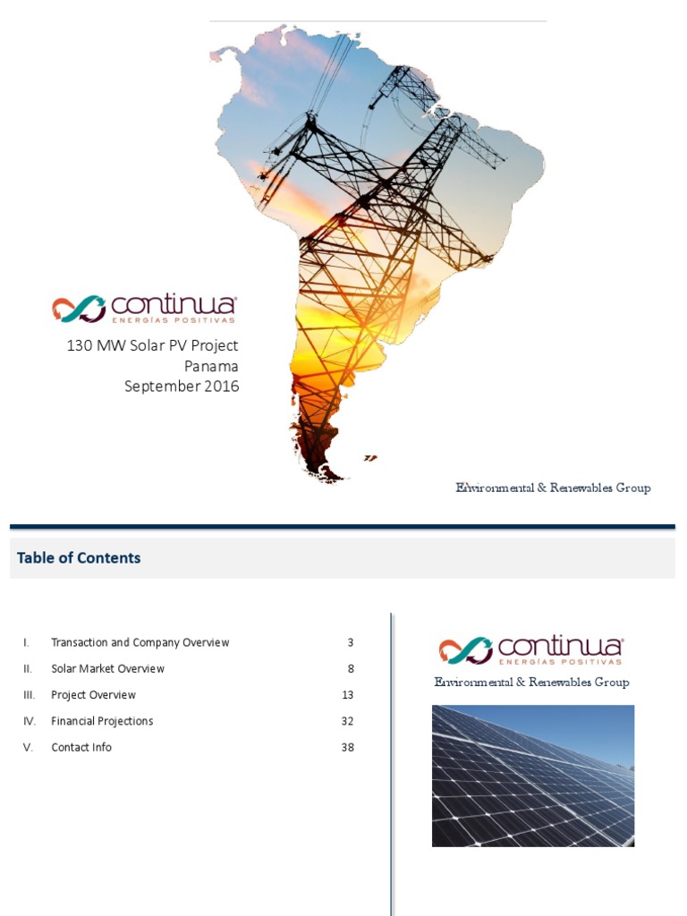 Panama Projects Presentation V 1 | PDF | Solar Power | Renewable Energy