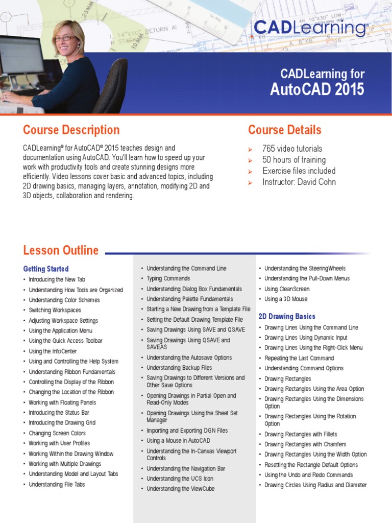 AutoCAD 2015 Course Outline | PDF | 3 D Modeling | Dimension