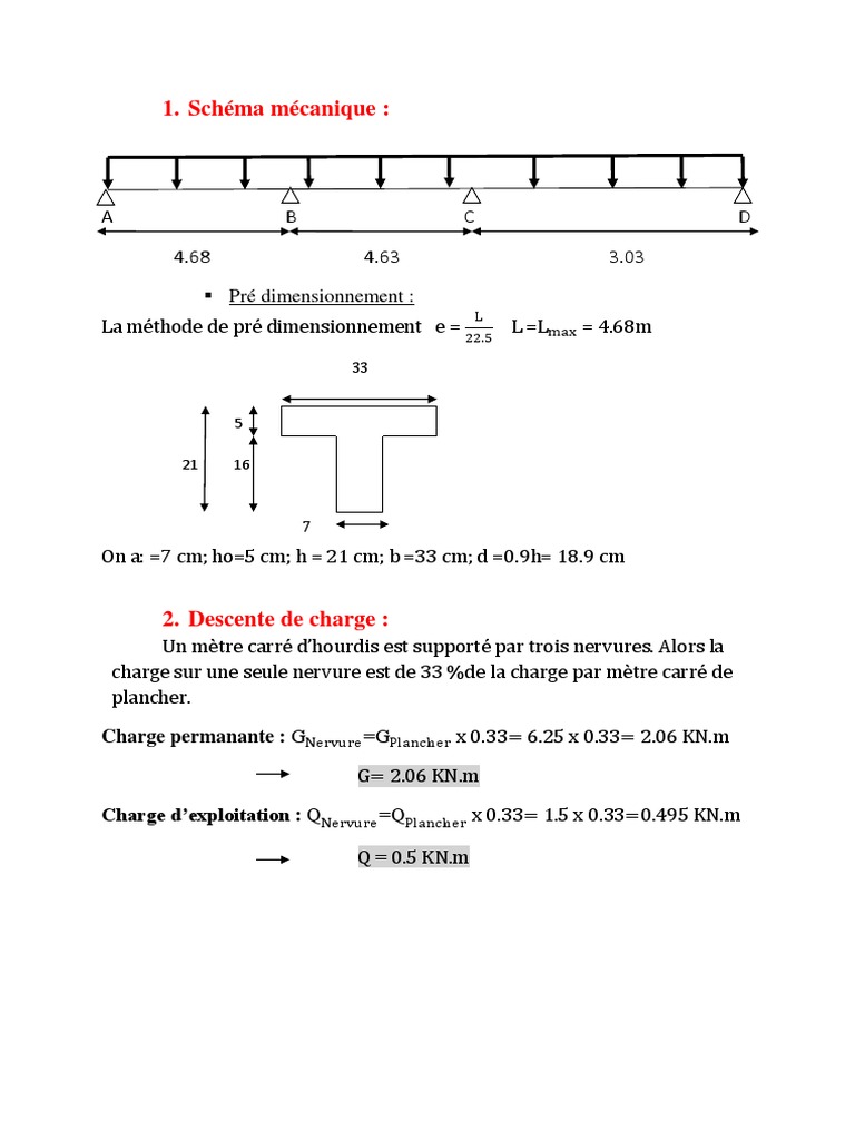 Calcul des Nervures en Béton Armé | PDF