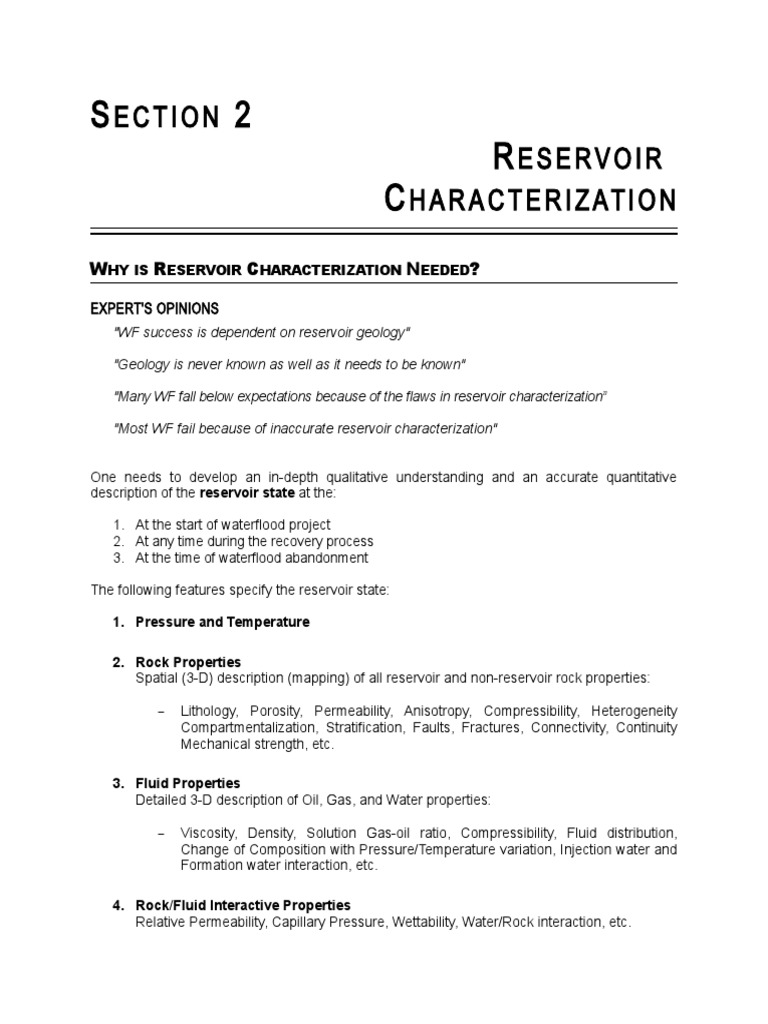 Reservoir Characterization Essentials | PDF | Petroleum Reservoir ...