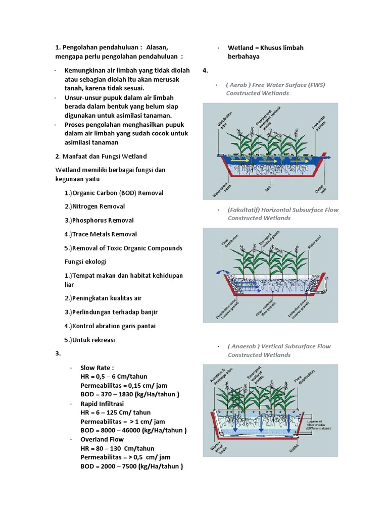 (Aerob) Free Water Surface (FWS) Constructed Wetlands | PDF | Fresh ...