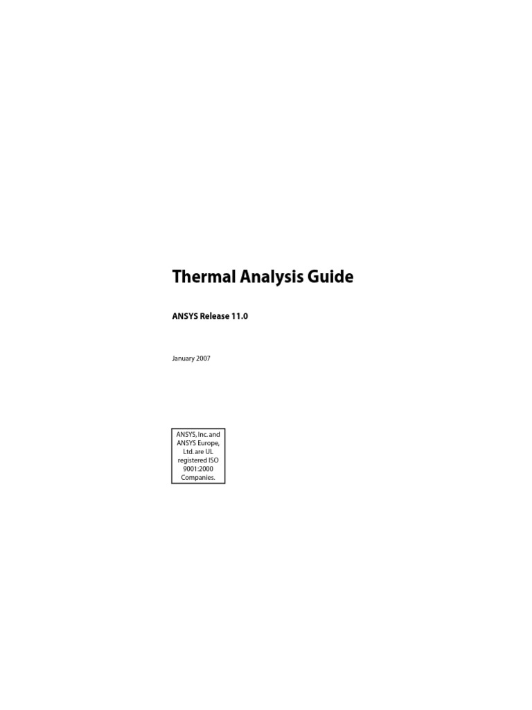 Thermal Analysis Guide | PDF | Heat Transfer | Heat