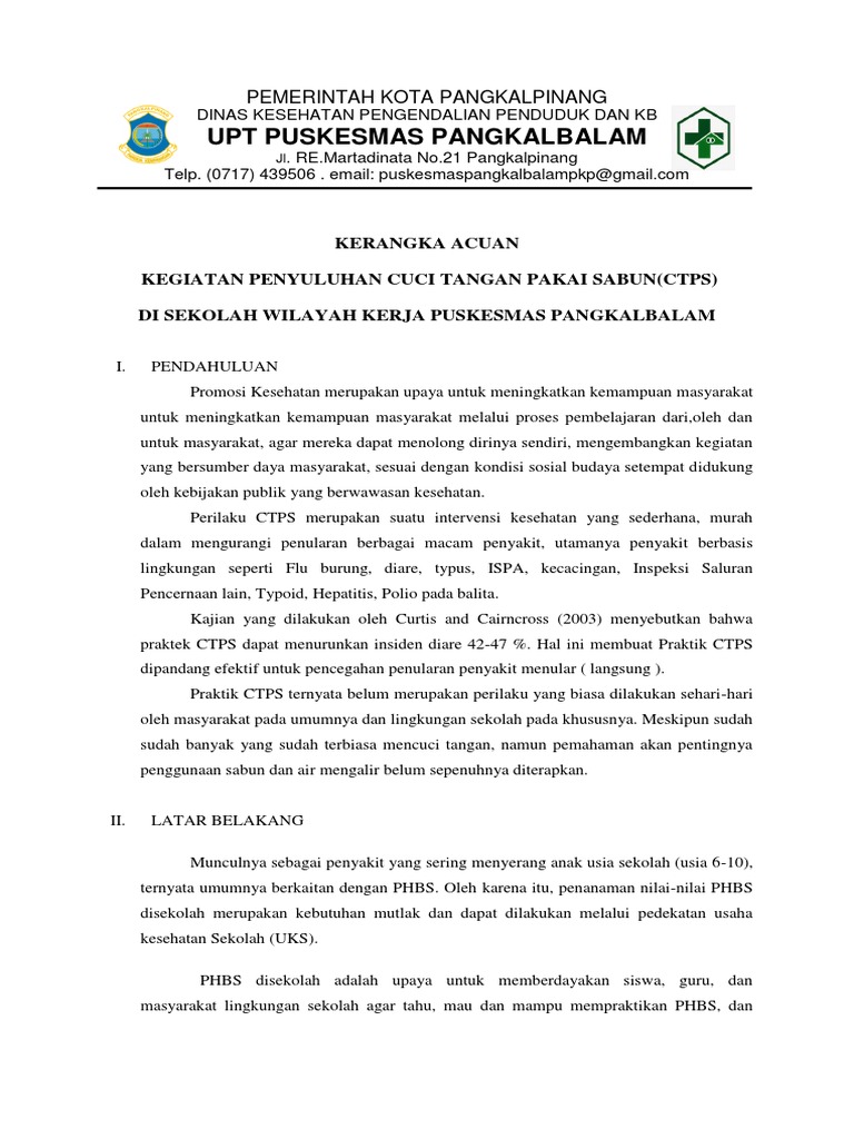KAK Penyuluhan CTPS | PDF