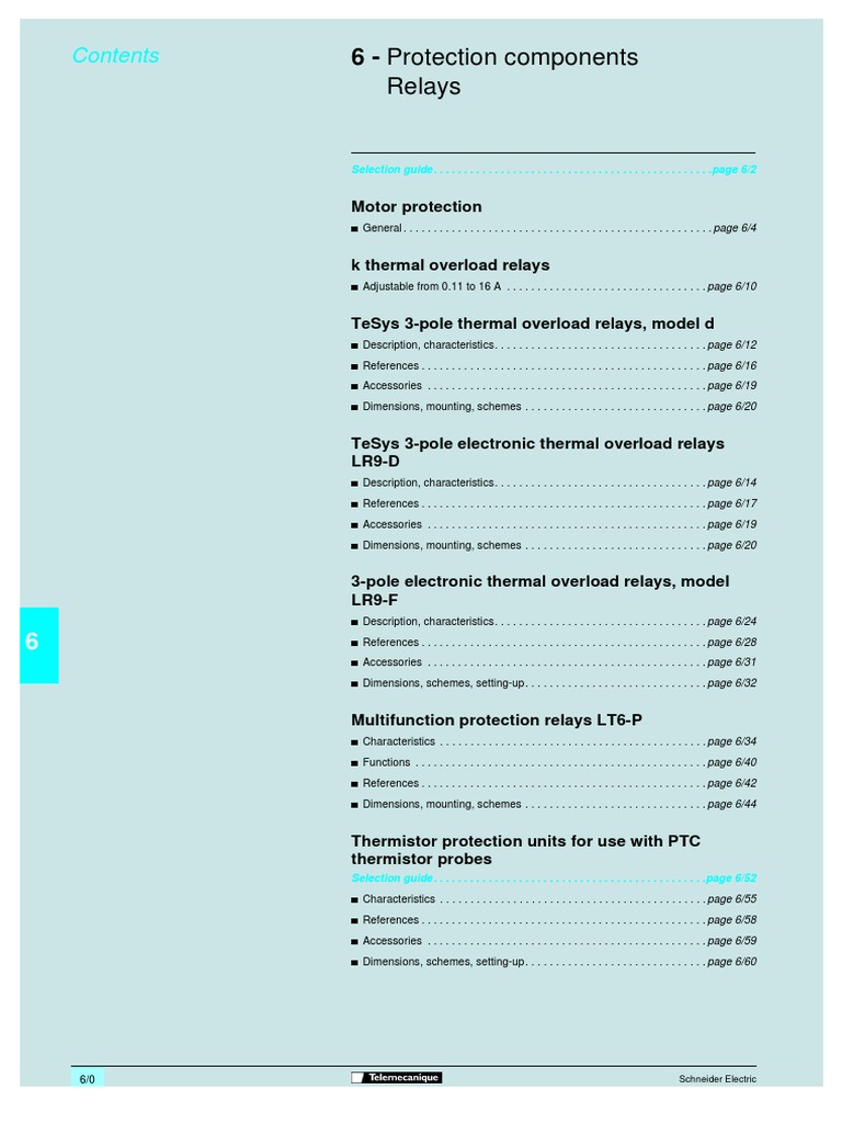 Schneider Electric Motor Protection Components Selection Guide | PDF ...