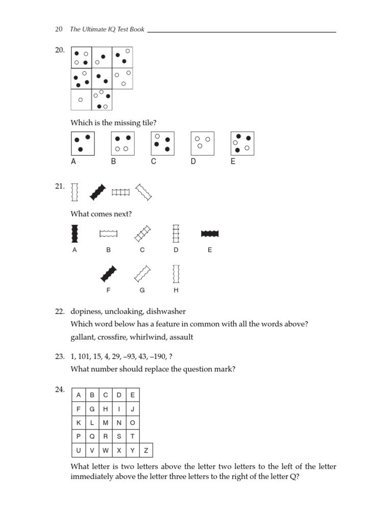 The Ultimate Iq Test Book - Manteshwer - 25 | PDF