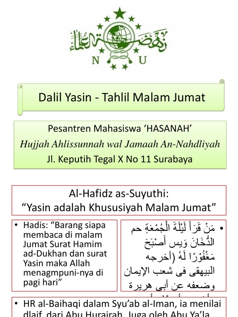 Yasin Tahlil Malam Jumat | PDF