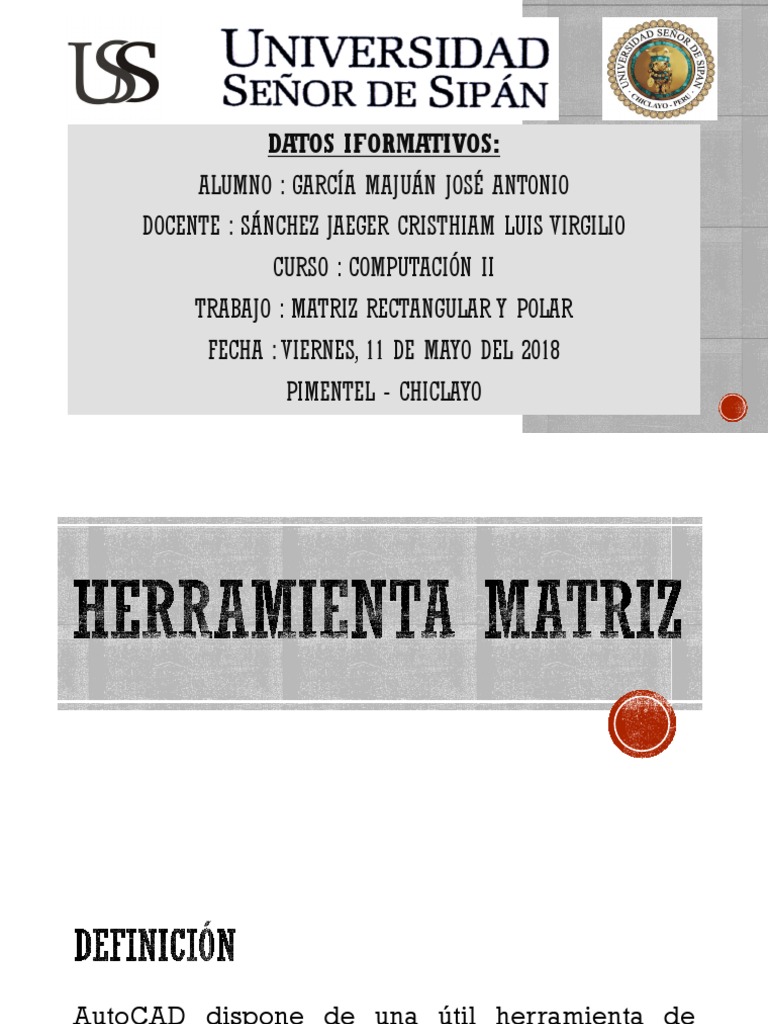 Matrices Rectangulares y Polares en AutoCAD | PDF | Matriz (Matemáticas ...