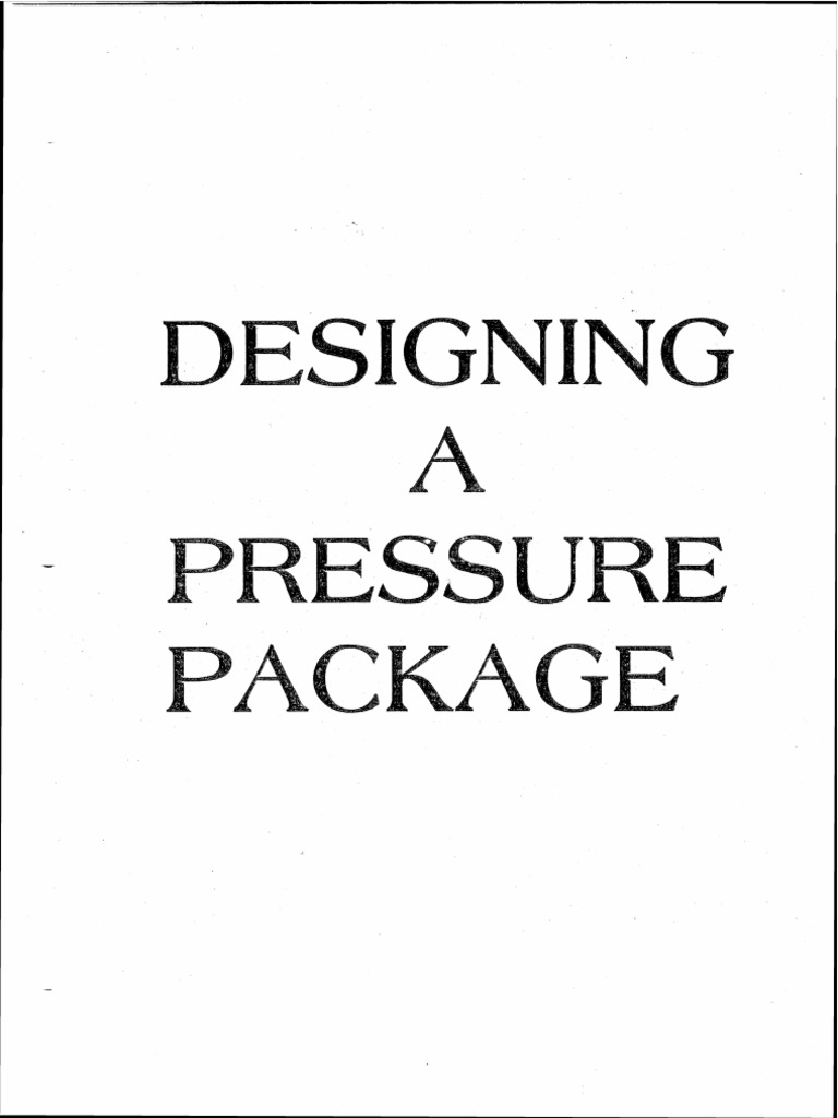 Designing A Pressure Package PDF | PDF