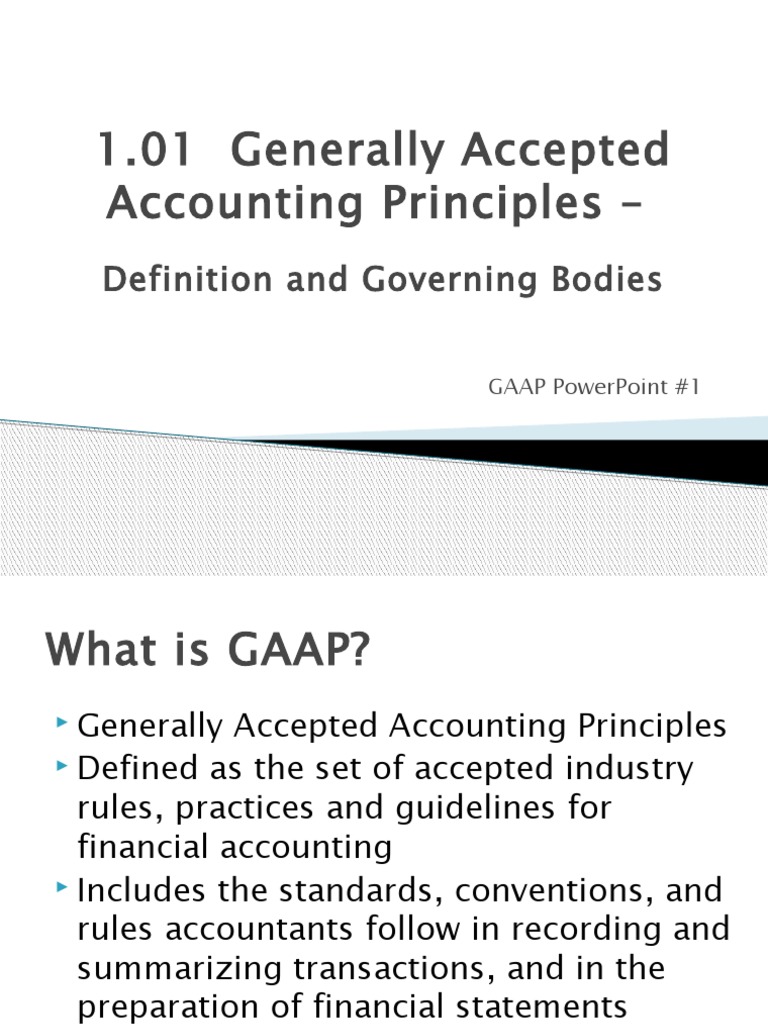 1.01 GAAP PowerPoint 1-5 | PDF | International Financial Reporting ...