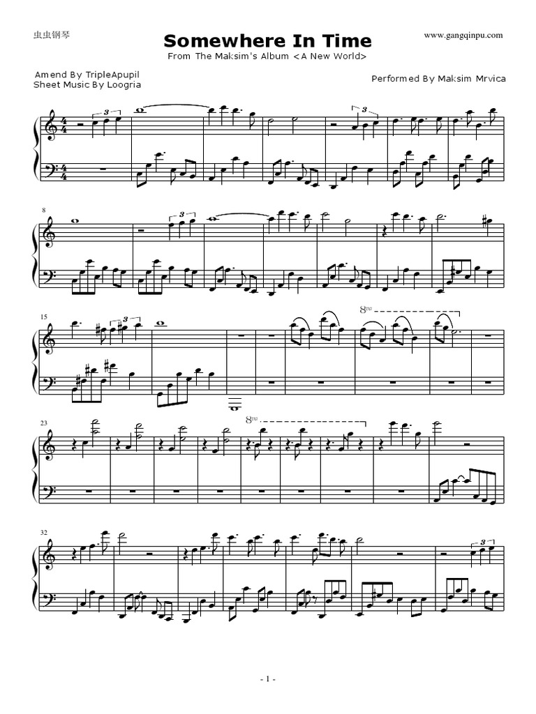 Somewhere in Time Maksim Mrvica PDF | PDF | Leisure