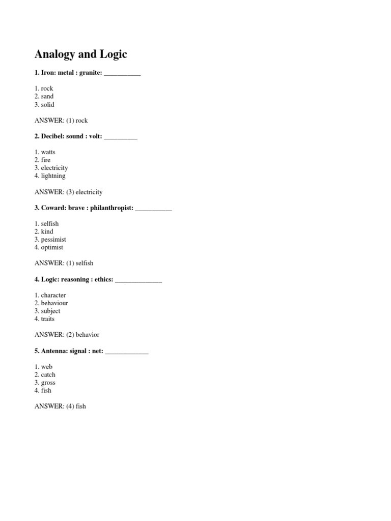 Analogy and Logic - CSC Reviewer | PDF | Nature Analogy and Logic - CSC Reviewer | PDF | Nature