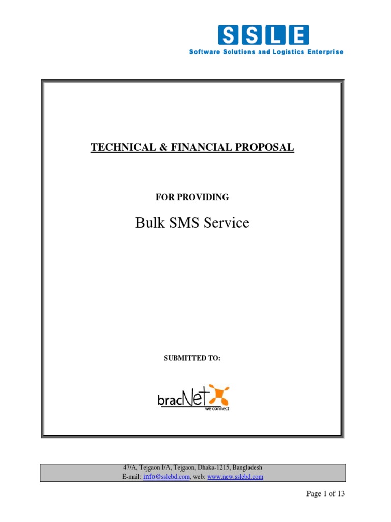 Proposal For Bulk SMS | PDF | Web Development | World Wide Web