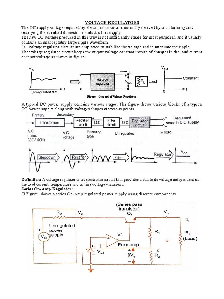 Voltage Regulators | PDF | Operational Amplifier | Amplifier