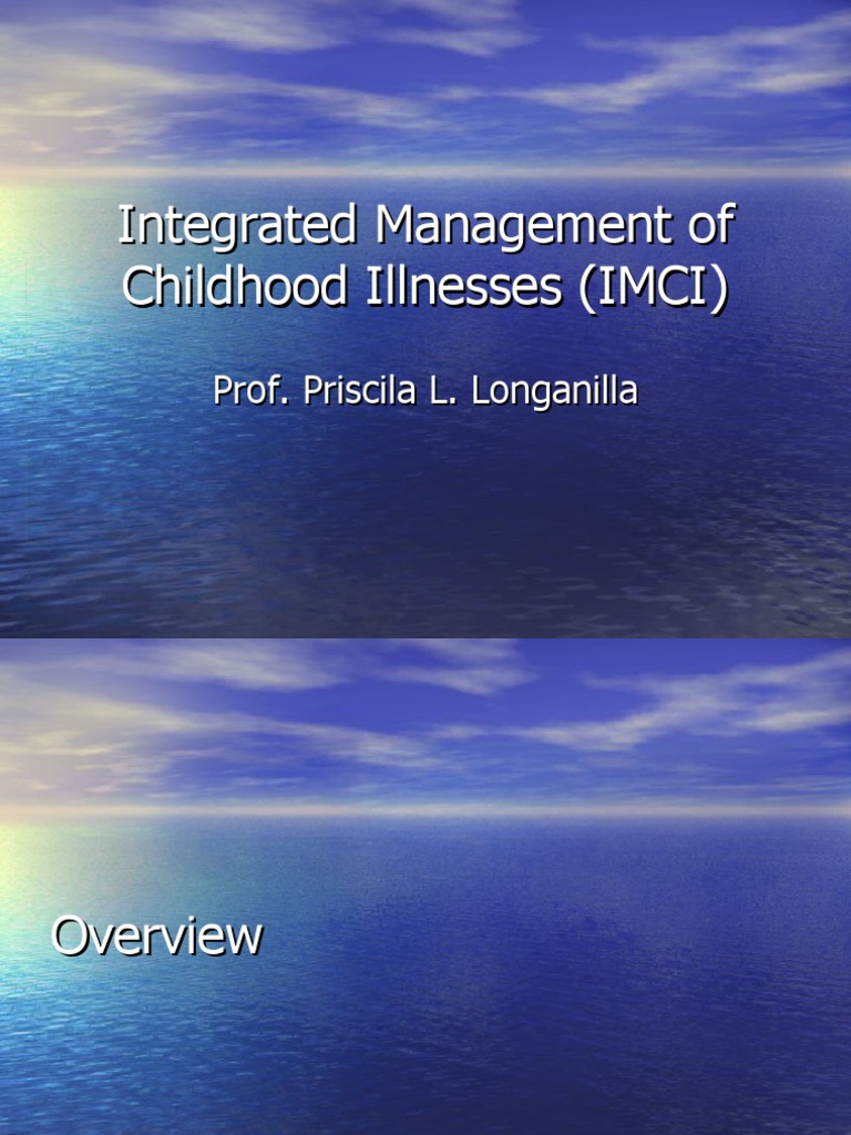 Integrated Management of Childhood Illnesses (IMCI) | PDF | Immunology ...