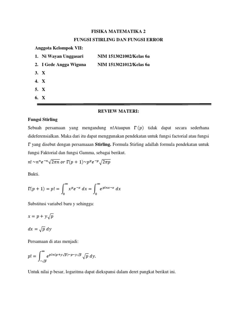 Formula Stirling | PDF