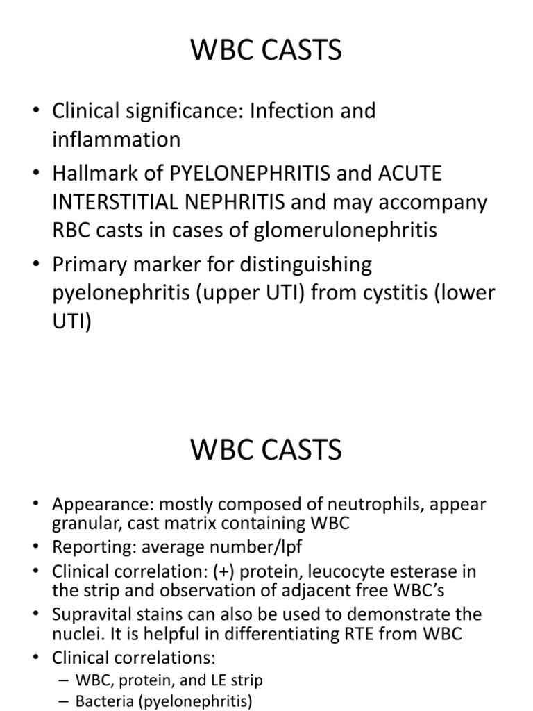 WBC Casts | PDF | Medical Specialties | Clinical Medicine