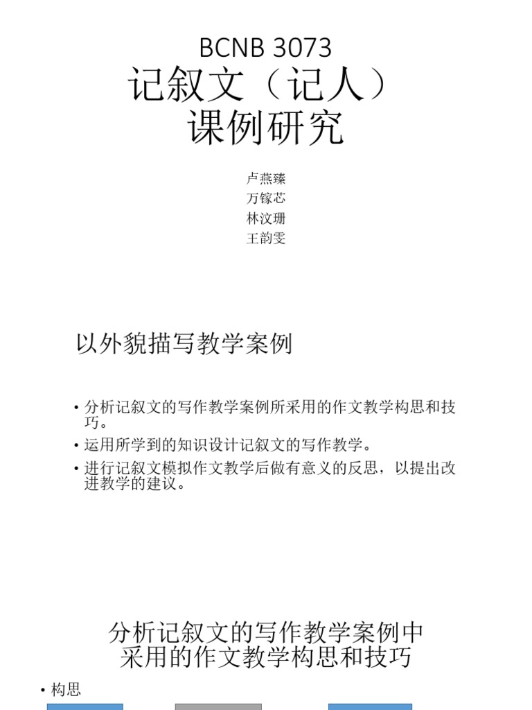 BCNB 3073 范例写作 | PDF