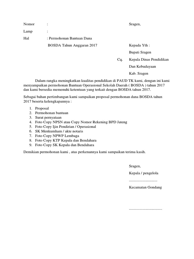 Proposal BOSDA | PDF