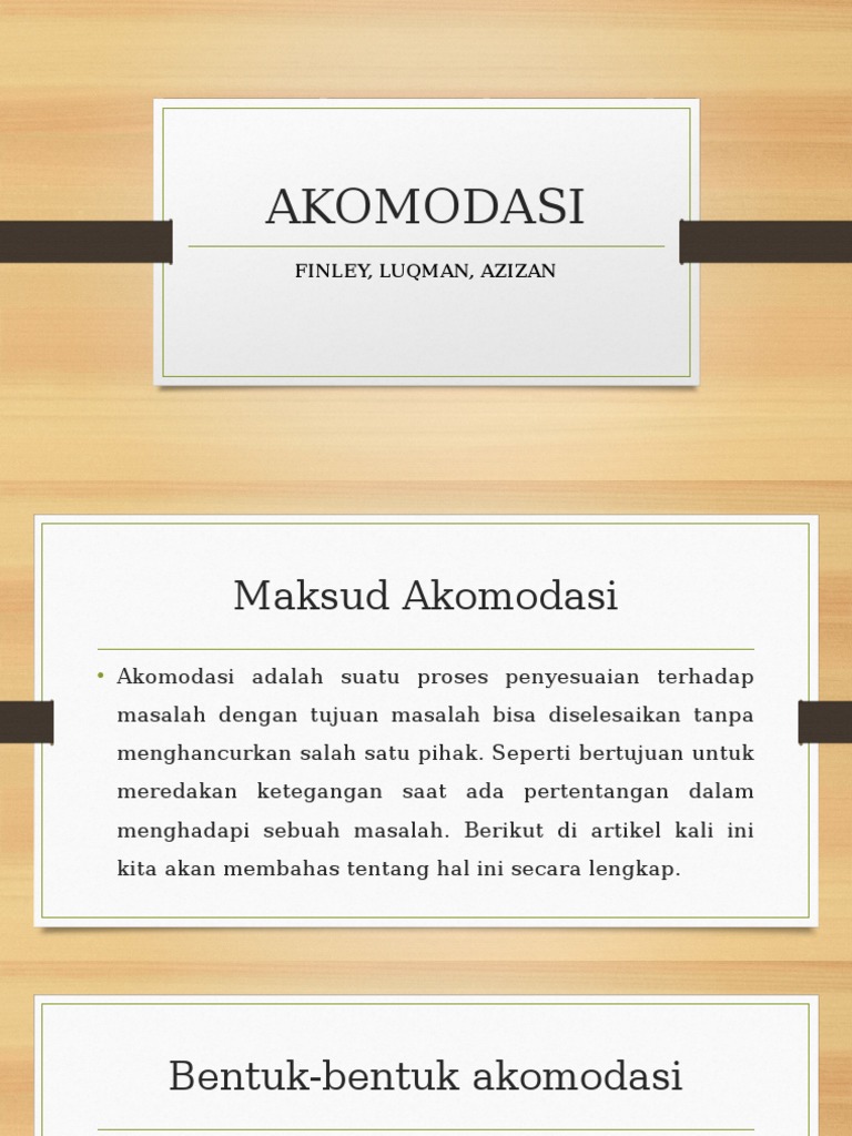 Akomodasi | PDF