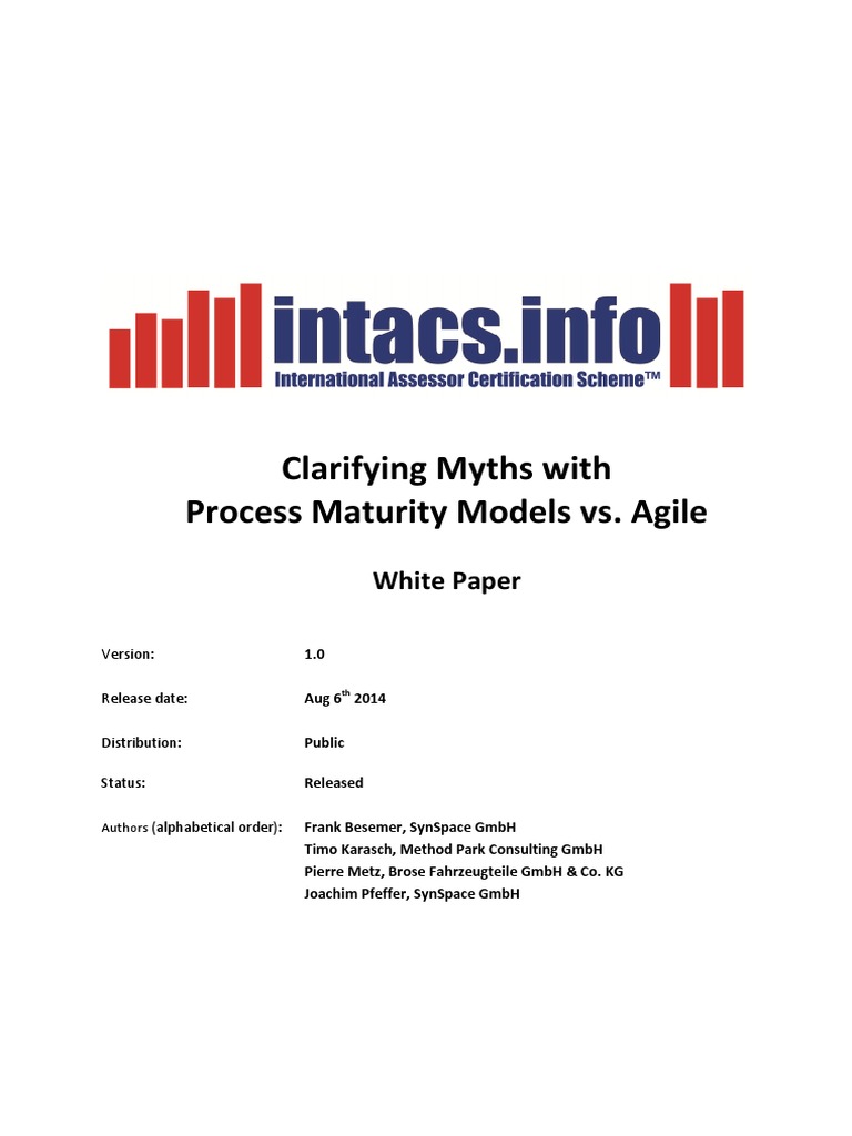 Intacs Whitepaper-SPICE and Agile Myths-V1.0 | PDF | Agile Software Development | Scrum ...