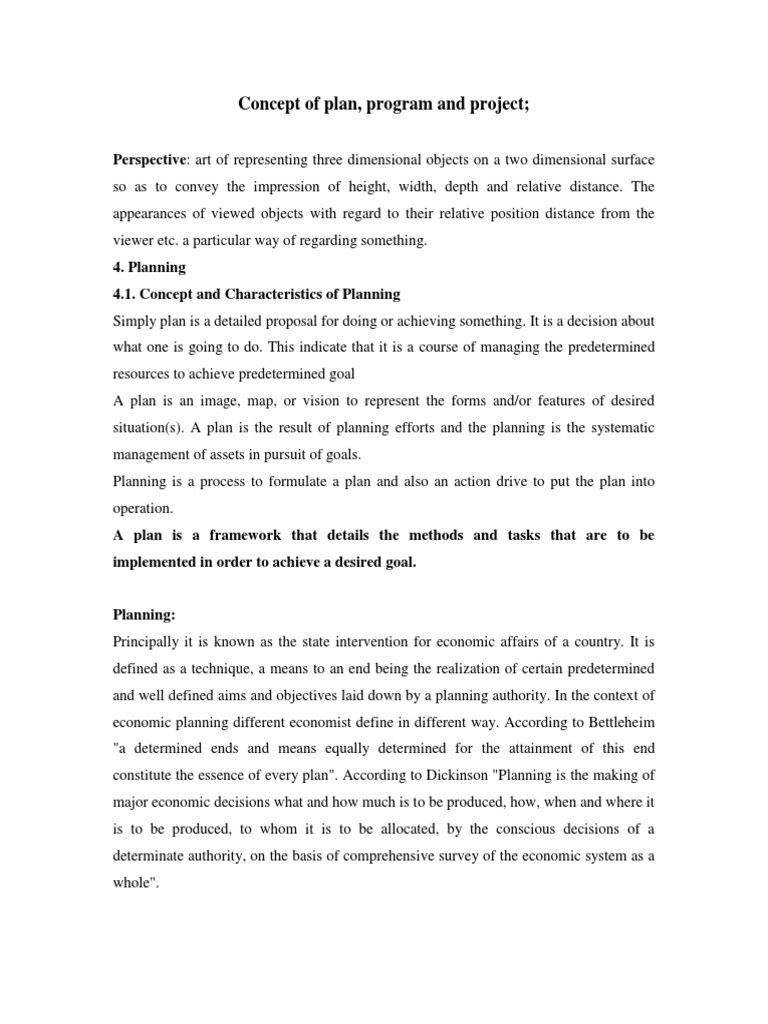 Planning in Project Management | PDF | Goal | Resource