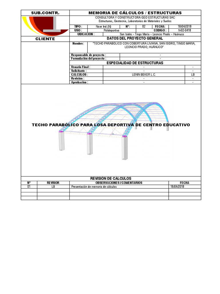 Informe Estructural | PDF | Acero | Ingeniería estructural