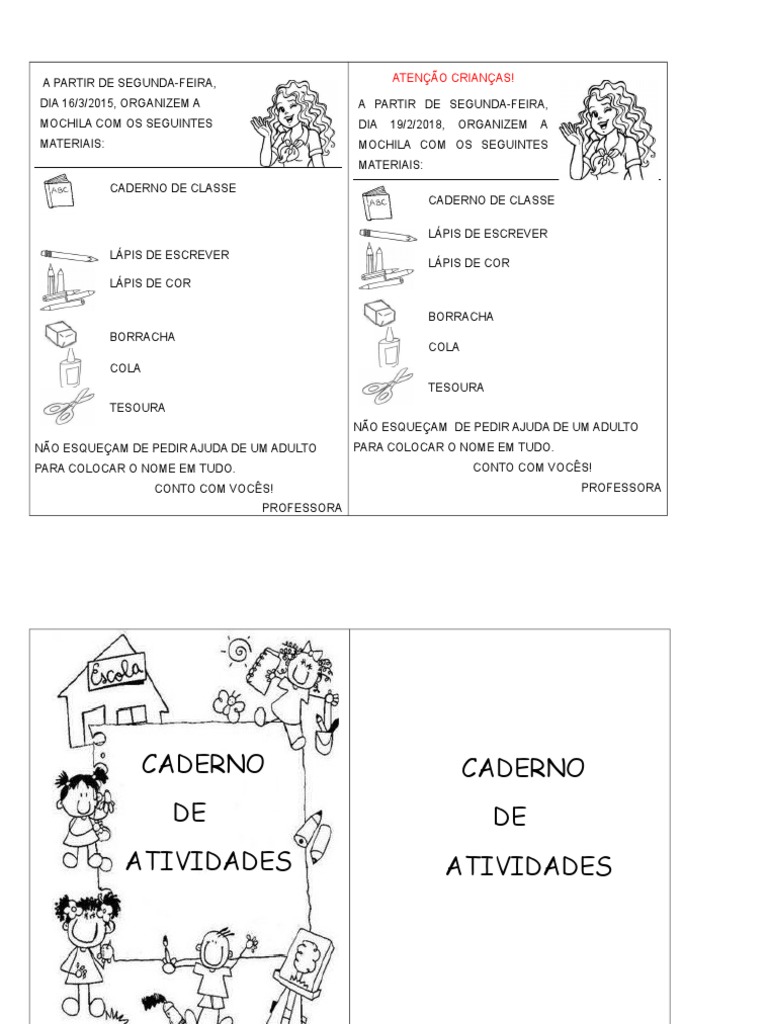Bilhete Material Escolar | PDF