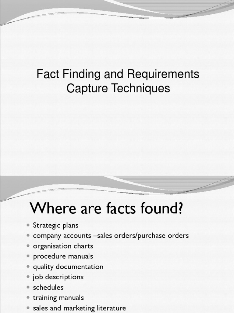 Fact Finding Techniques Overview | PDF | Bias | Sampling (Statistics)