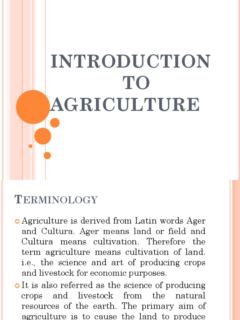 Overview of Agriculture Fundamentals | PDF | Crop Rotation | Farms