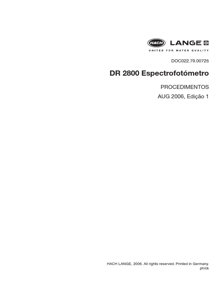 Manual Hach PDF | PDF | Solución | Ph