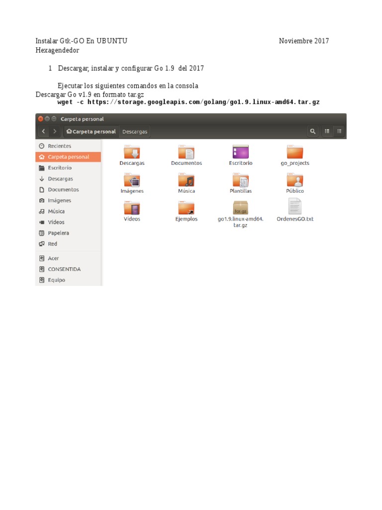 Tutorial Go GTK | PDF | Software utilitario | Archivo de computadora