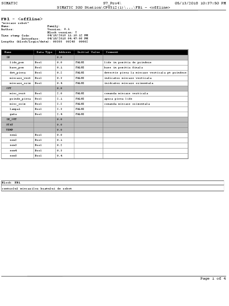 Factory Io Assembler Structurat FB1 | PDF | Computer Data | Computer Programming
