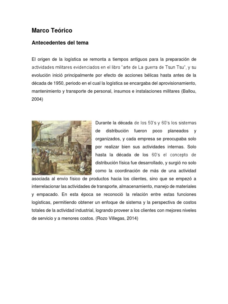 Marco Teórico Logistica | PDF | Logística | Distribuição (negócios)