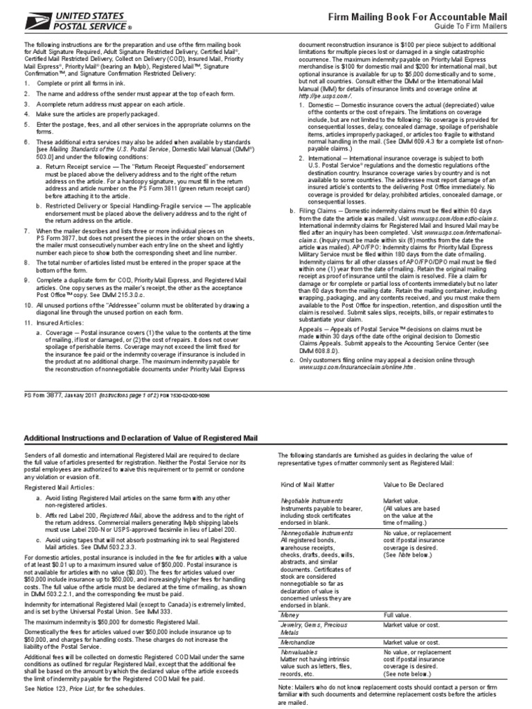 Ps 3877 | Download Free PDF | Registered Mail | Mail