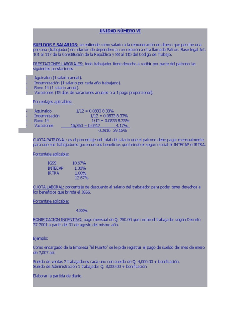 Sueldos y Salarios | PDF | Salario | Economias