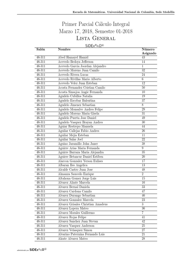 Lista Global PDF | PDF