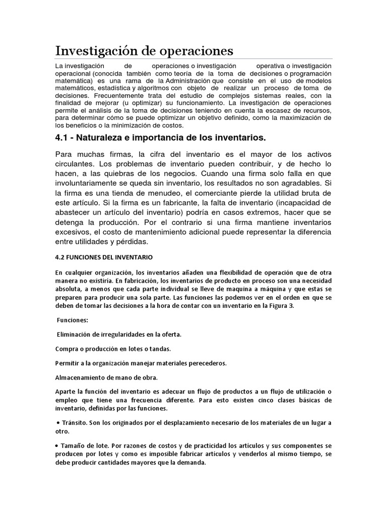 Investigación de Operaciones | PDF | La investigación de operaciones ...