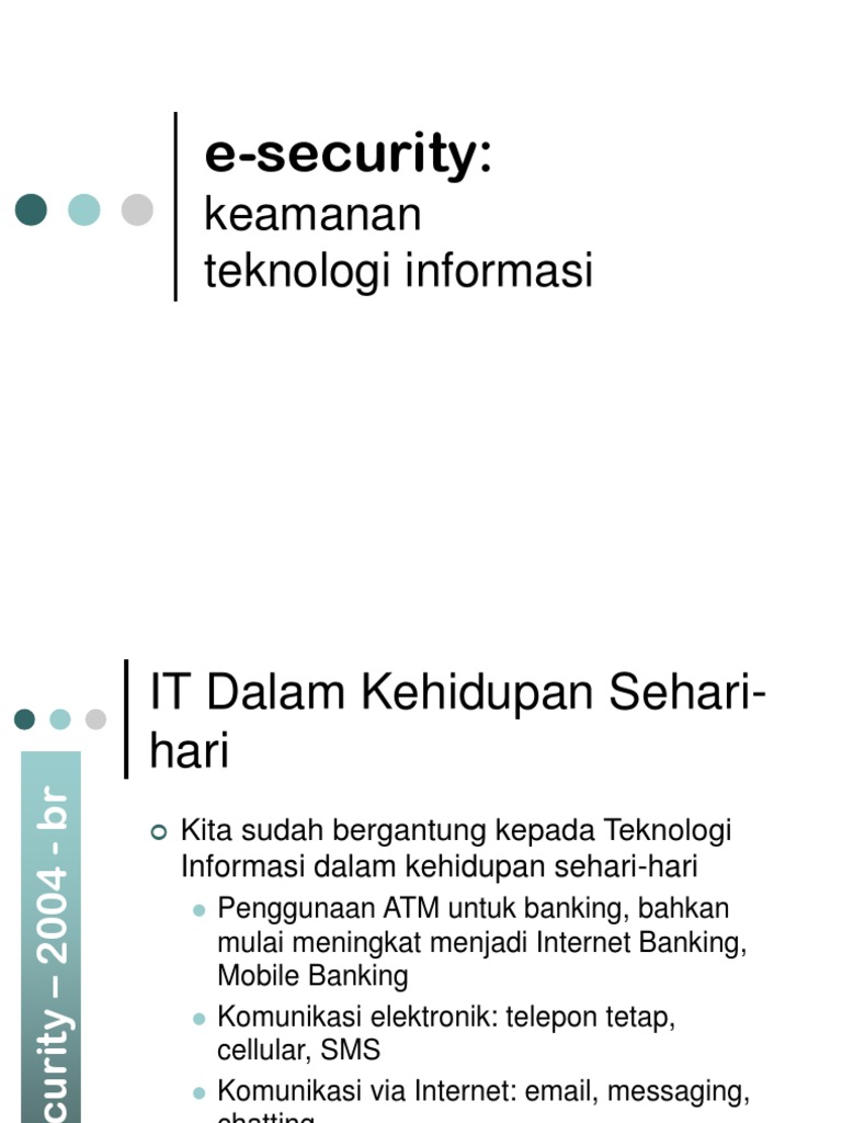 E-Security untuk Kehidupan Modern | PDF | Computer Network Security ...