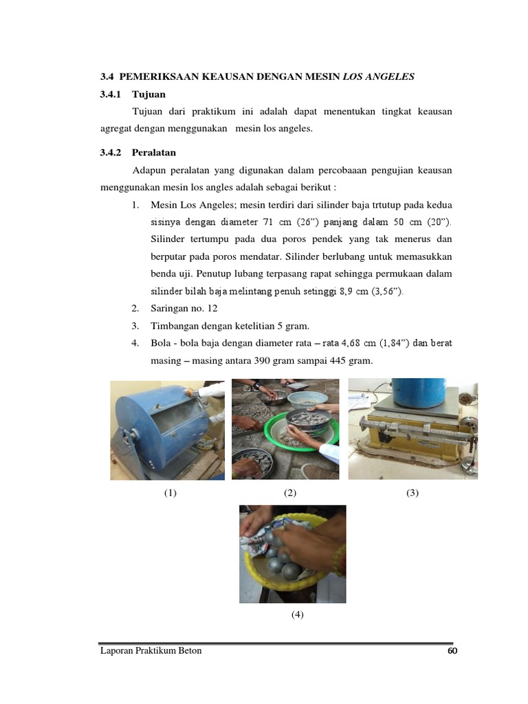 3.4 Uji Keausan Dengan Mesin Los Angeles | PDF