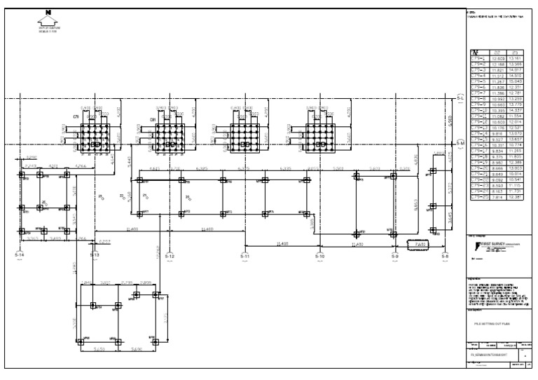 Pile Setting Out Plan Drawing | PDF