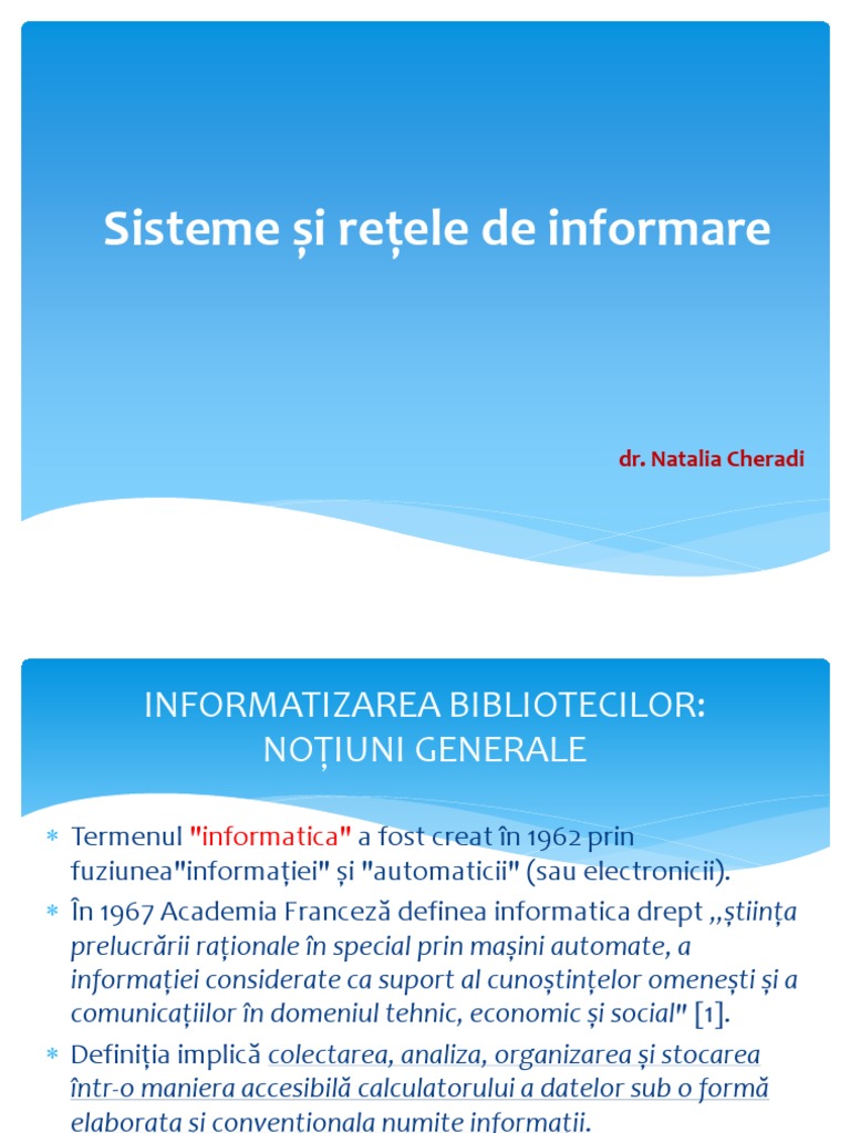Sisteme Si Retele de Informare-1 | PDF