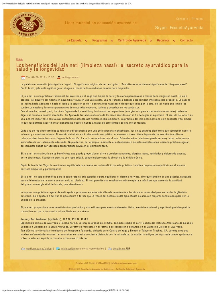Jala Neti | PDF | Ayurveda | Olfato
