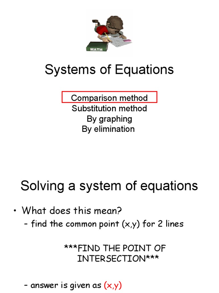 Solving Systems of Equations Methods | PDF