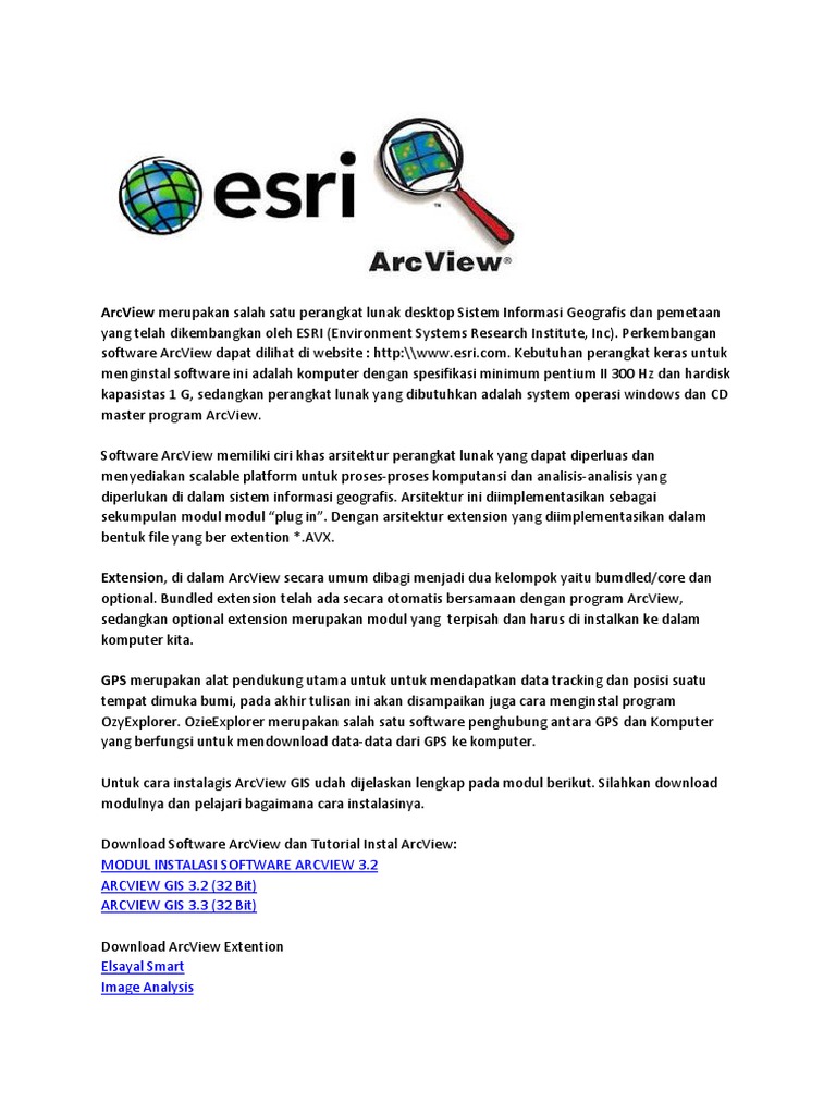 Download ArcView GIS 3.2 & 3.3 Guide | PDF